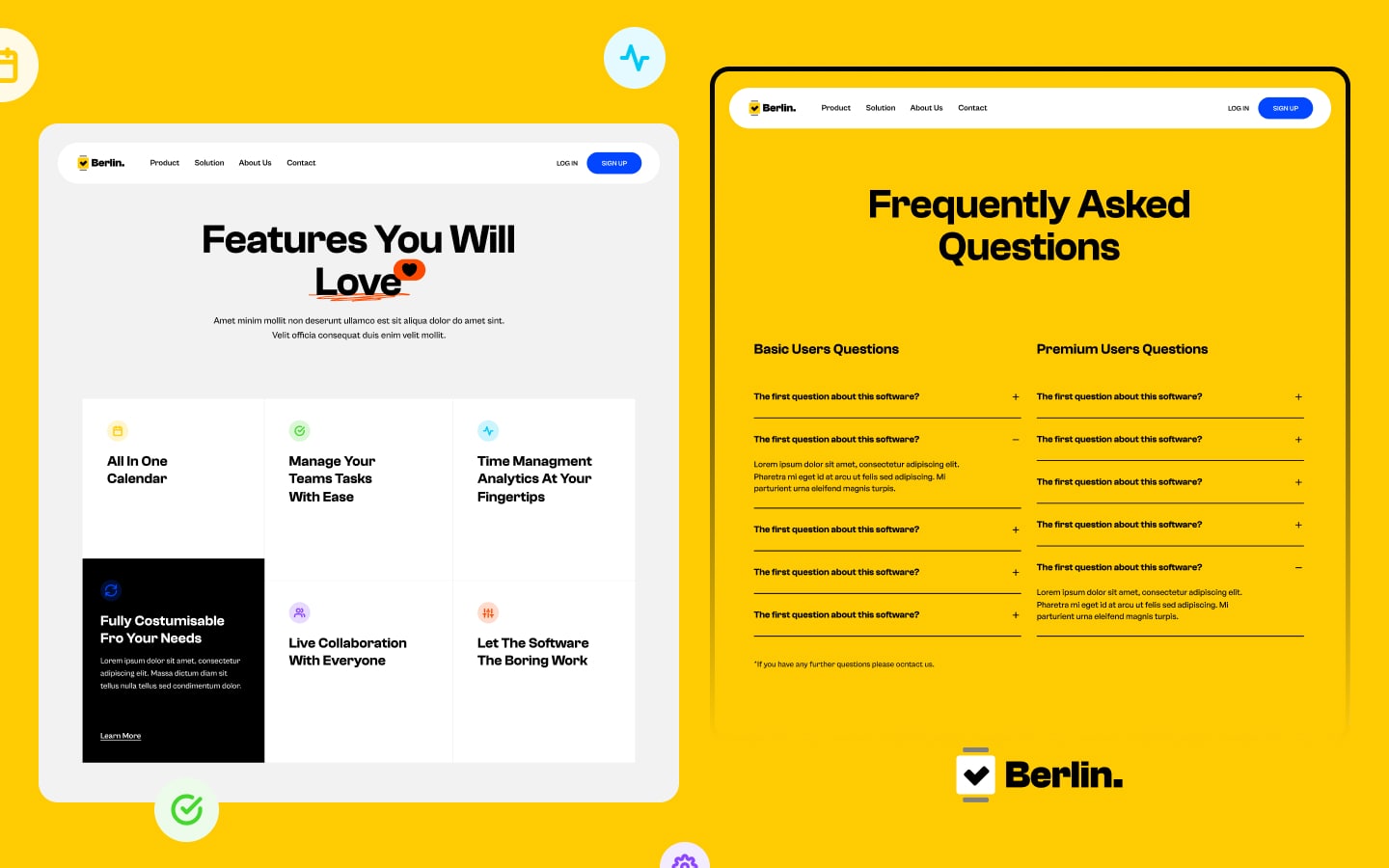 Berlin - SaaS Webflow Template | Wedoflow